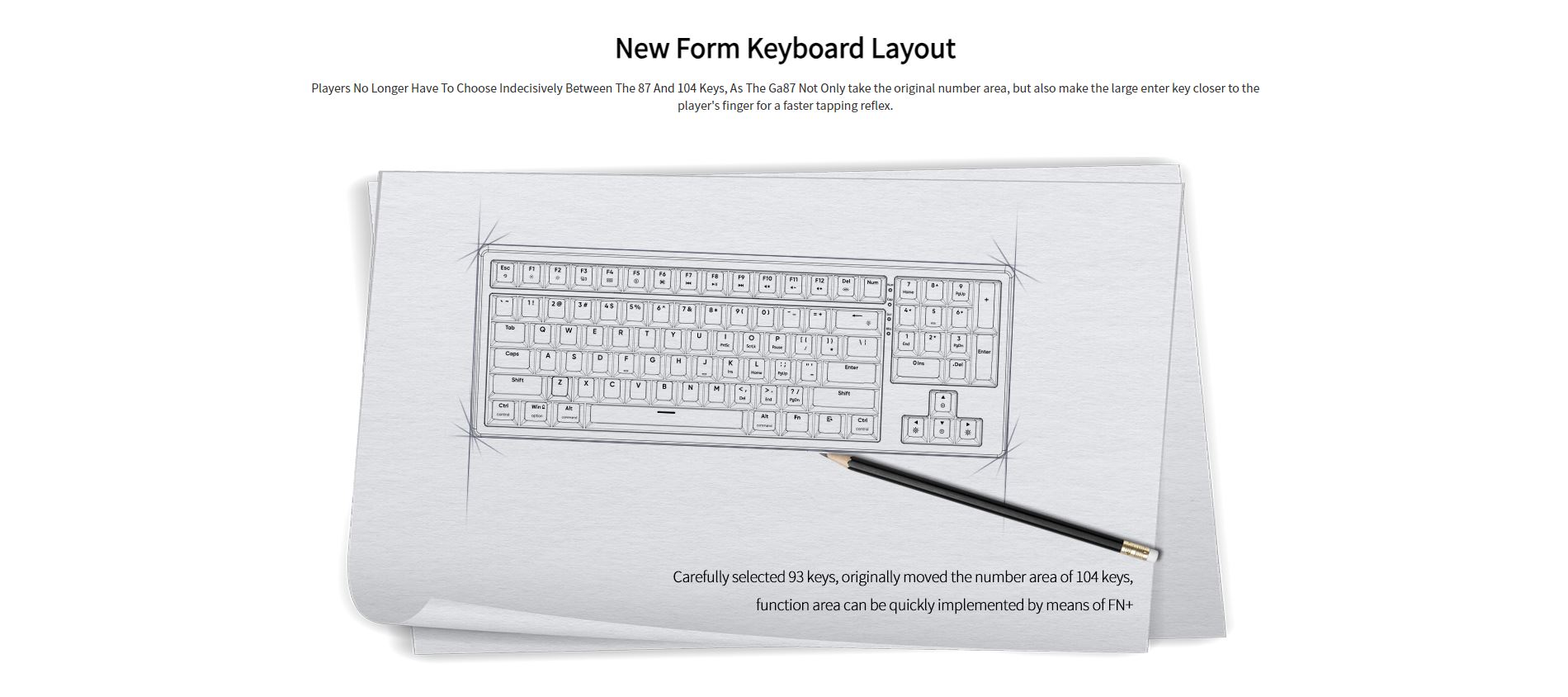 1st Player GASKET GA87 | 93-Keys with Numpad Gaming Mechanical Keyboard ...