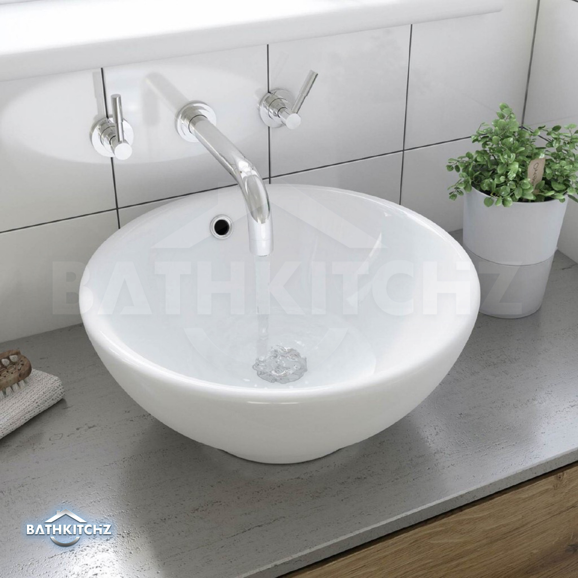 BATHKITCHZ SUS304 Bathroom Basin Drain Waste with Overflow Long Body ...
