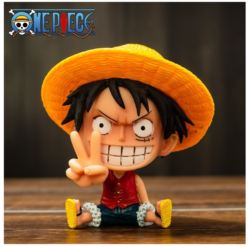 {HOT} One Piece Cute Action Figure Collectible Toys Luffy Zoro Ace ...