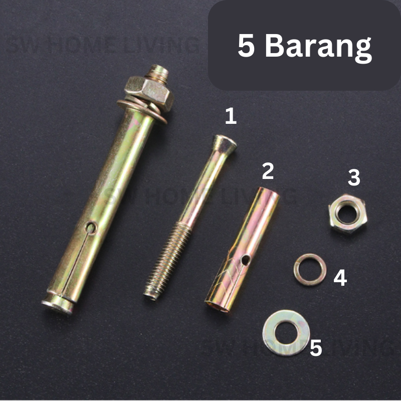 SW 58mm Iron Wall Plug Sleeve PJ Anchor Wall Expansion Bolt Iron Plug ...
