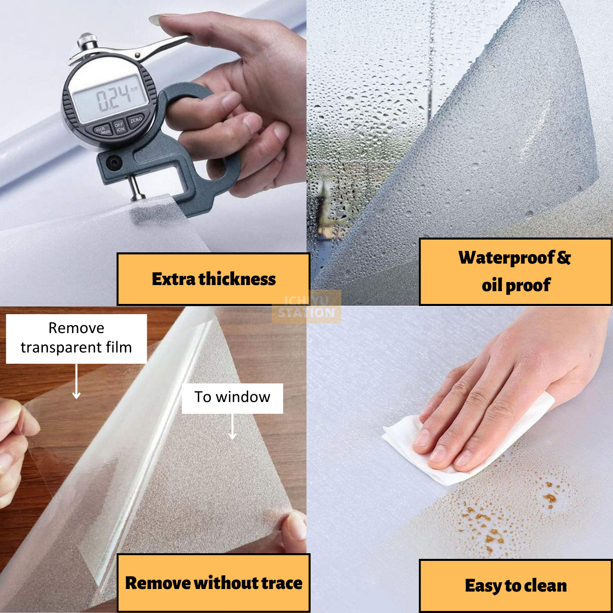90cm Frosted Tingkap Nako Kaca Dapur Cermin pelekat Glass Window ...