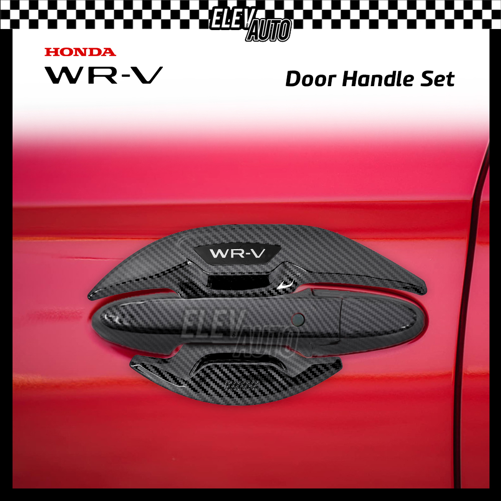Honda WRV WR-V Carbon Fiber Door Handle Set Bowl Cover Trim Accessories ...