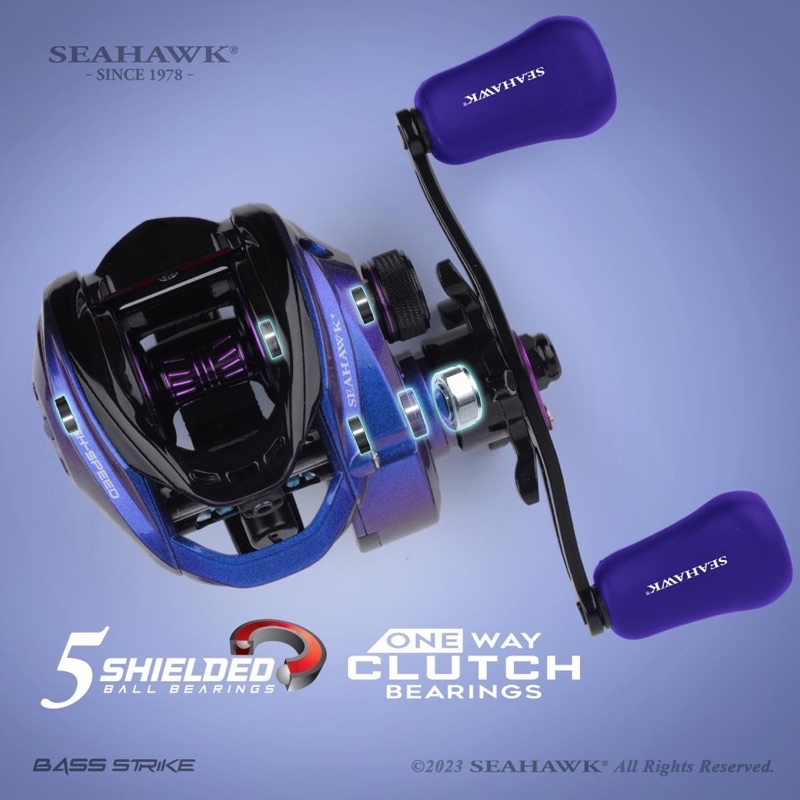 2024 SEAHAWK BASS STRIKE FISHING REEL 103HSL | Shopee Malaysia