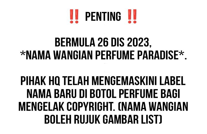 Perfume Paradise Combo Mix 30ml X MUA Bellaz Wara Nely Sally Parfum | Shopee Malaysia