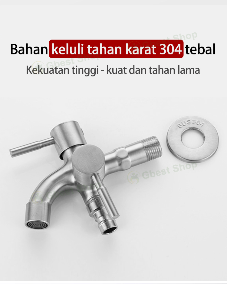 304 Two Way Tap Faucet Bathroom Toilet 2 Way Angle Valve Bidet Holder ...