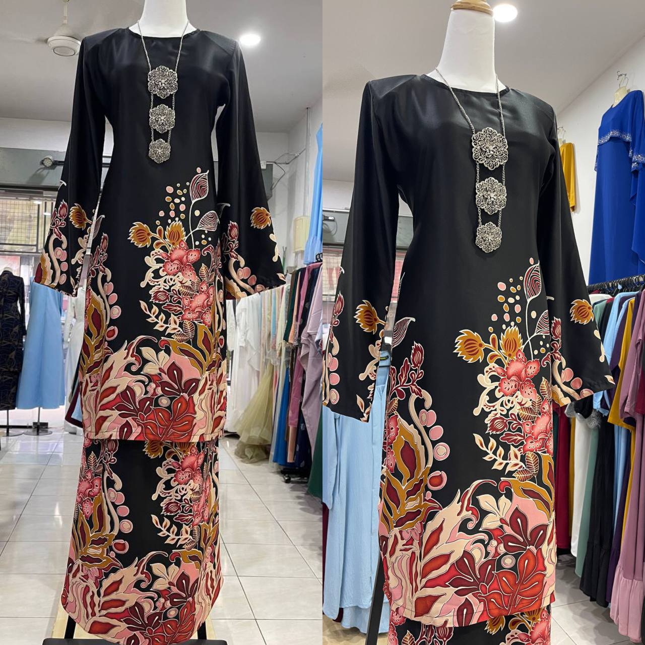 KURUNG BATIK DAHLIA BATIK MALAYSIA KURUNG MODEN CORAK BATIK | Shopee Malaysia