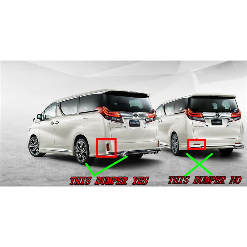 Toyota Alphard Vellfire Rear Bumper Chrome Garnish Cover Trim protector ...