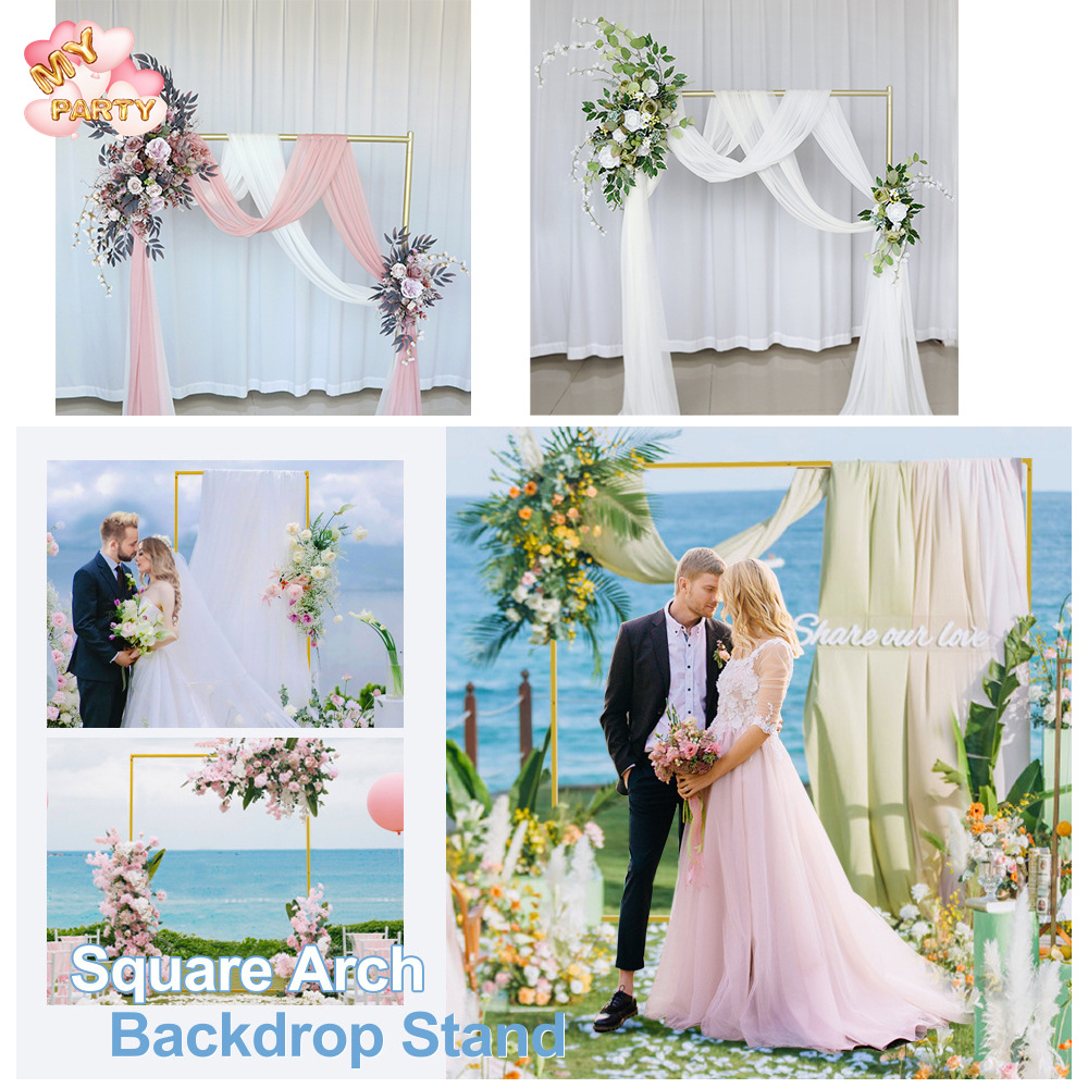Square Metal Arch Backdrop 1m 1.5m 2m Wedding Rack For Wedding Party ...