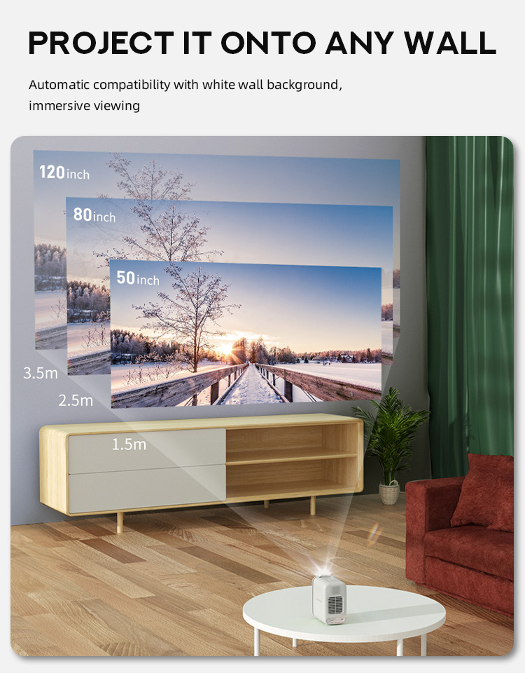 ZEEMR Smart Mini Projector M1 Pro 4K Decode HD Android 9.0 WIFI ...