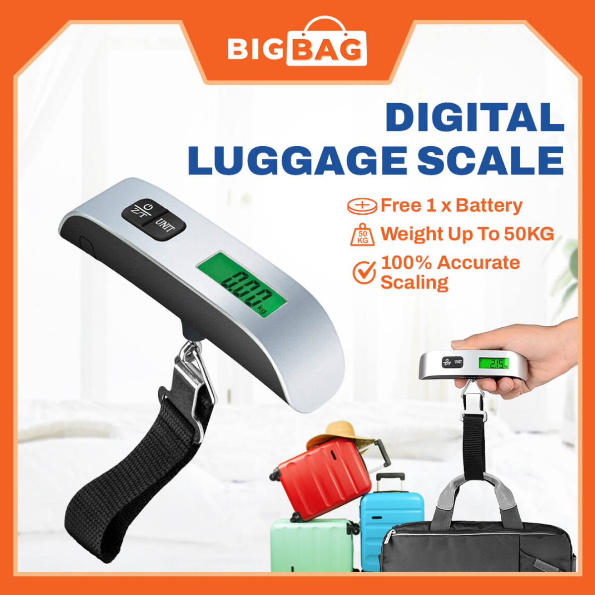 50kg/110lb Luggage Scale Luggage Weight Scale Digital Weight Scale Luggage Digital Scale ...