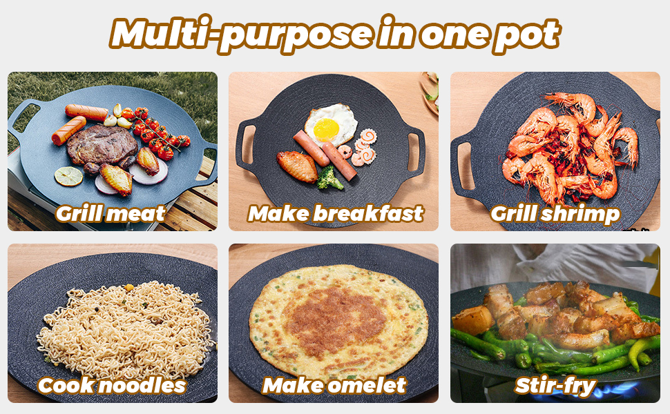 Korean Non Stick Grill Pan [Induction/Gas] / Frying Pan Non Stick ...