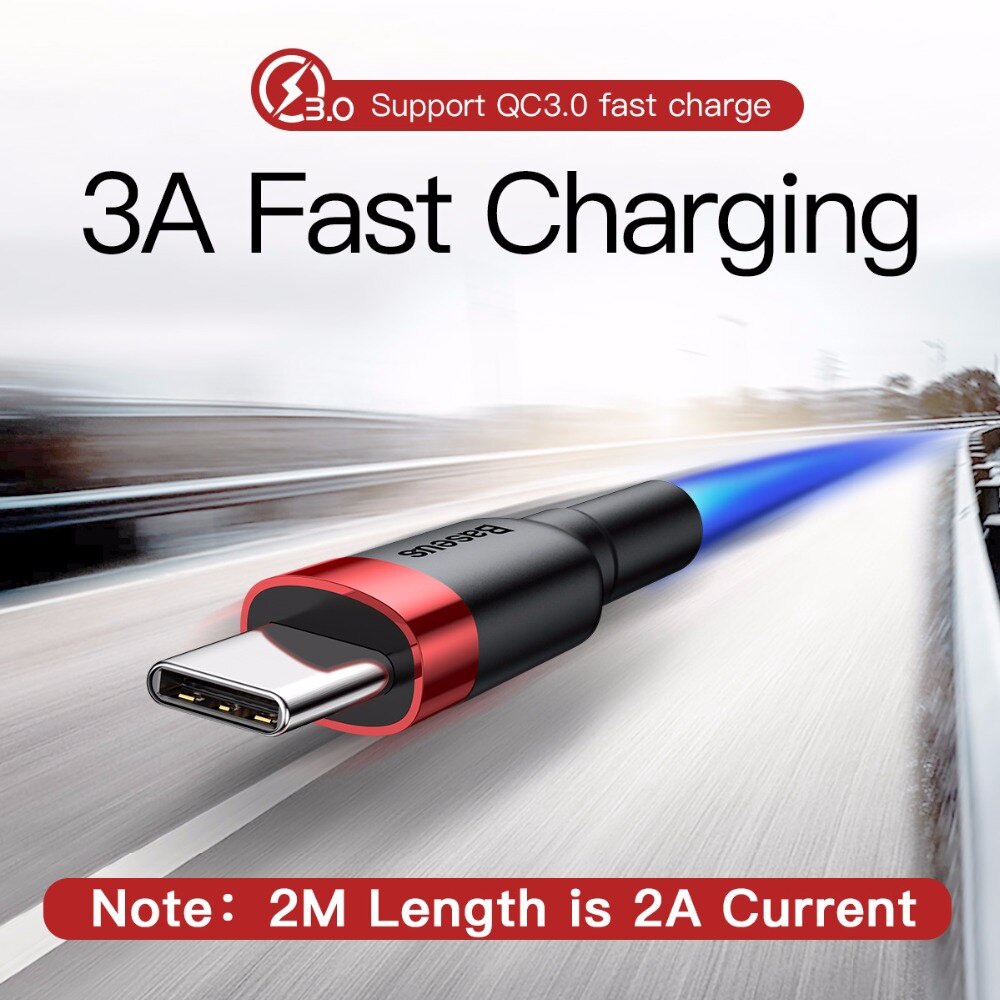 Baseus Type C Cable 3A Fast Charging For Android Cafule Cable Fast Charging 60W/100W Cable ...
