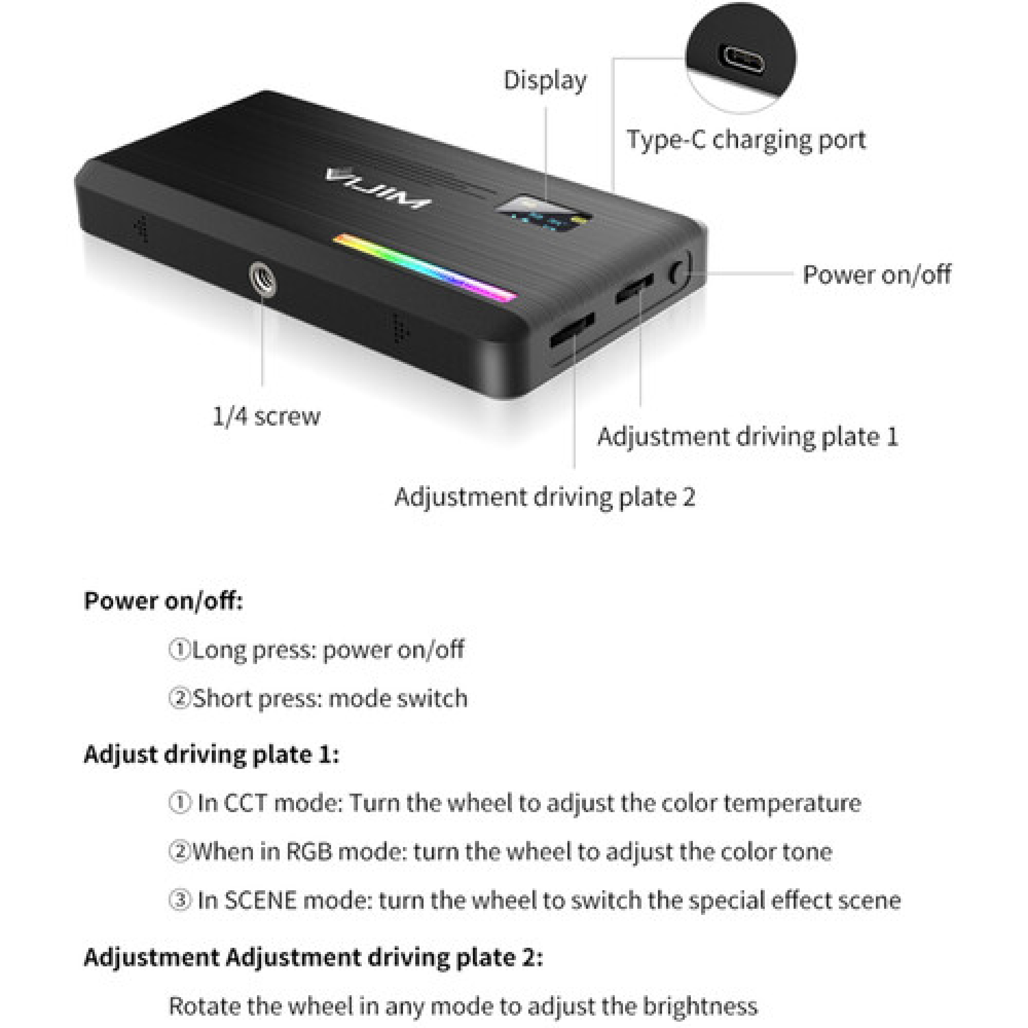 ULANZI VIJIM VL196 2500K-9000K Mini Video RGB Fill Light (100% Original Vijim Malaysia) | Shopee ...