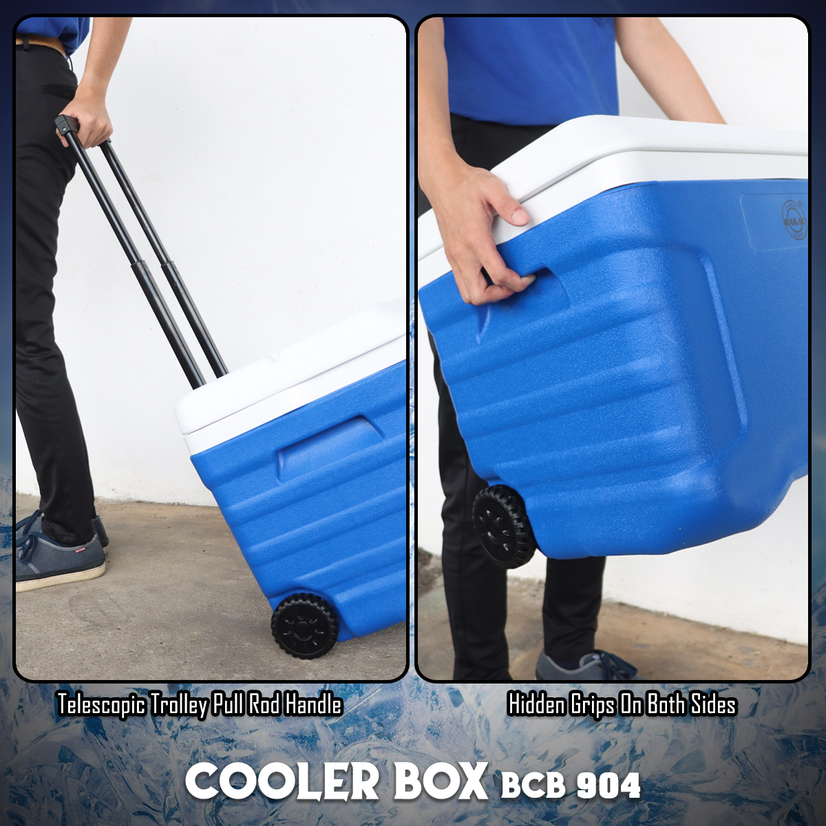 Bakau Coolmax Trolley (36L-98L) Cooler Box Kotak Box Tahan Sejuk ...