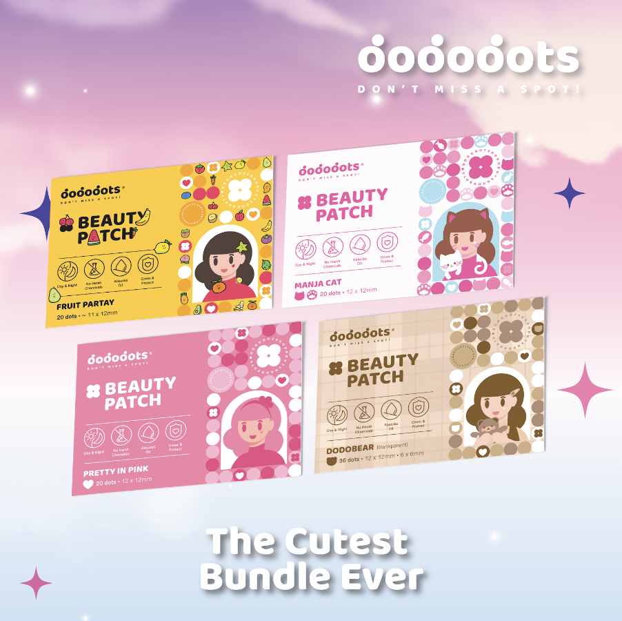 Dododots Beauty Patch | The Cutest Bundle Ever | Cat, Heart, Fruit ...