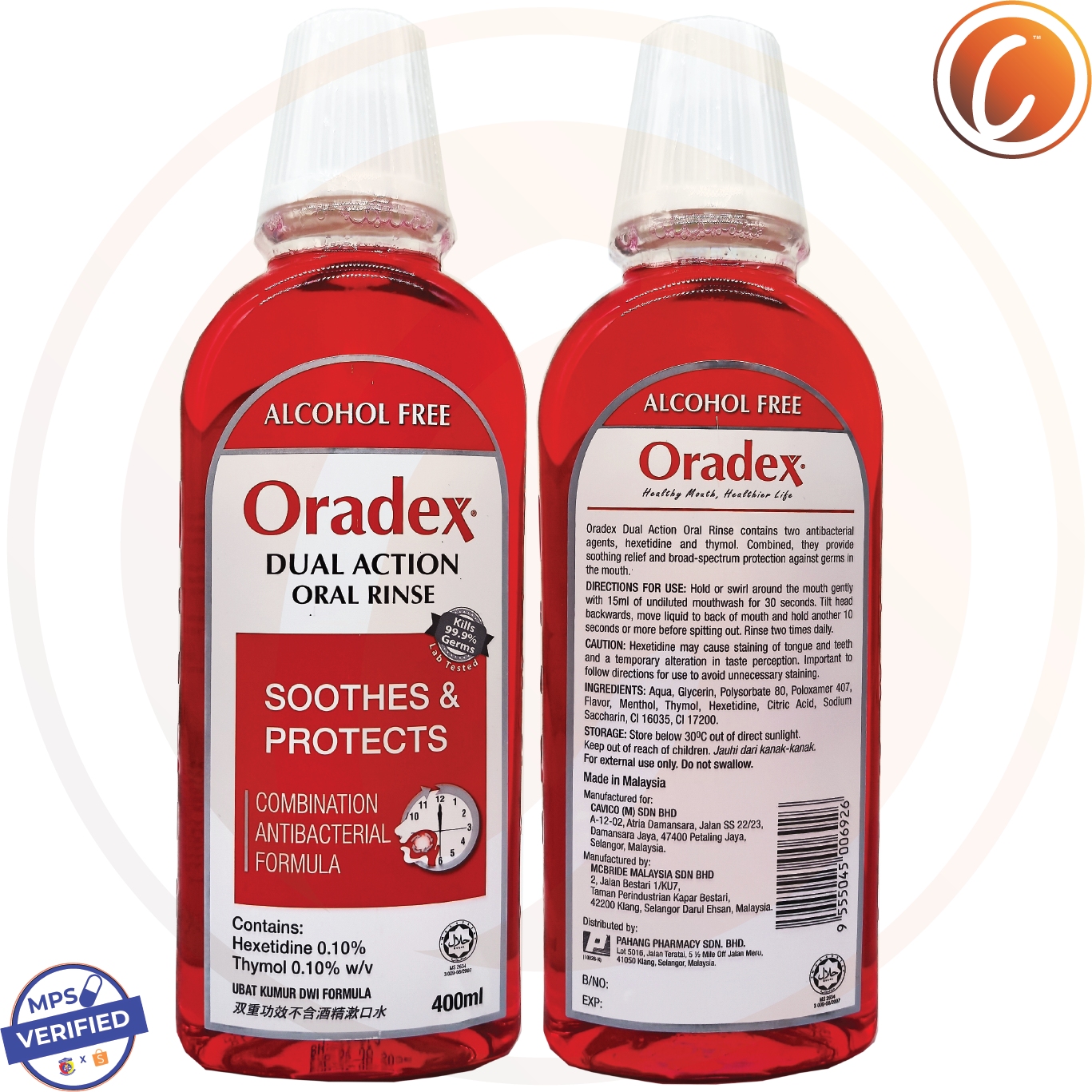 ORADEX Everyday/Antibacterial Mouthwash 400/750ML | Shopee Malaysia