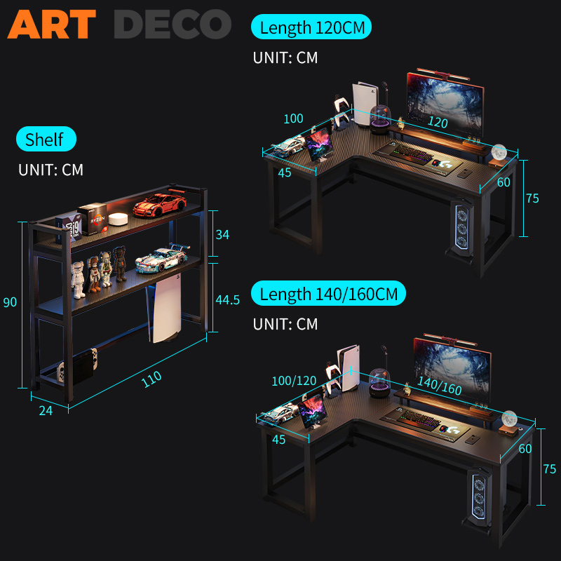 L Shape Table High Quality Gaming Table Computer Table 180CM Corner ...