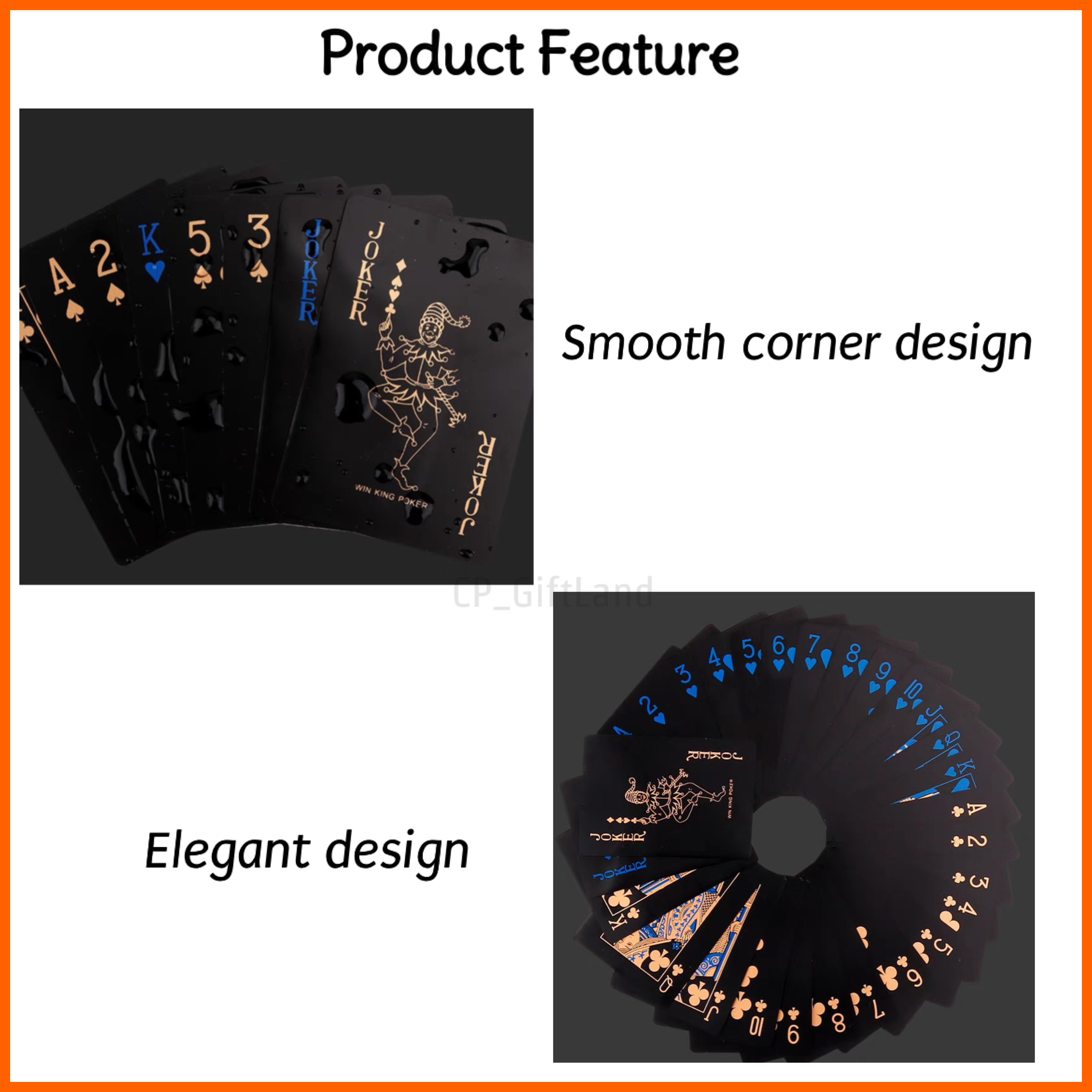 Poker Card High Quality Plastic Premium Waterproof Playing Card Game ...