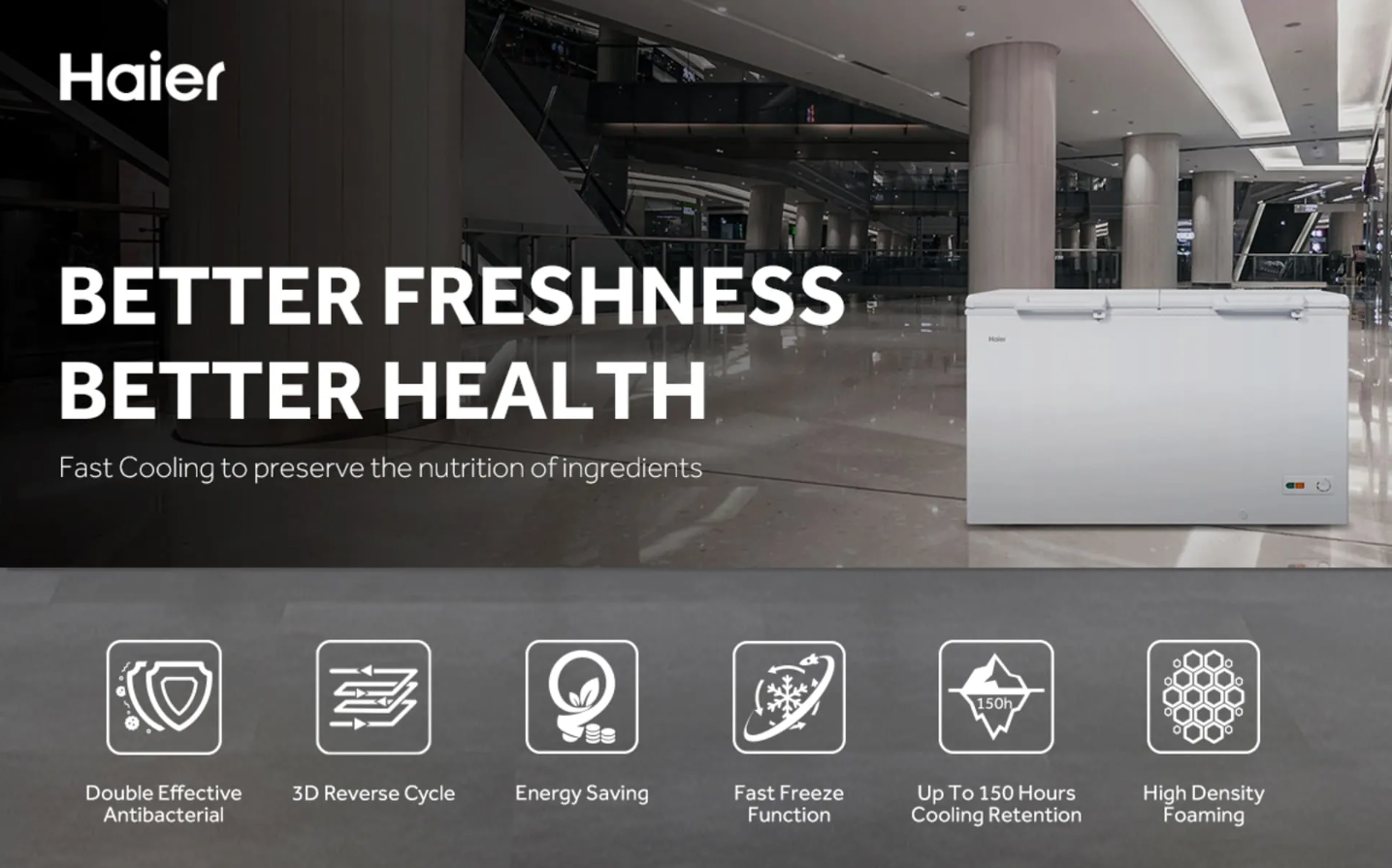 Haier Chest Freezer Full Range 200L 332L 450L 535L 750L Peti Freezer ...