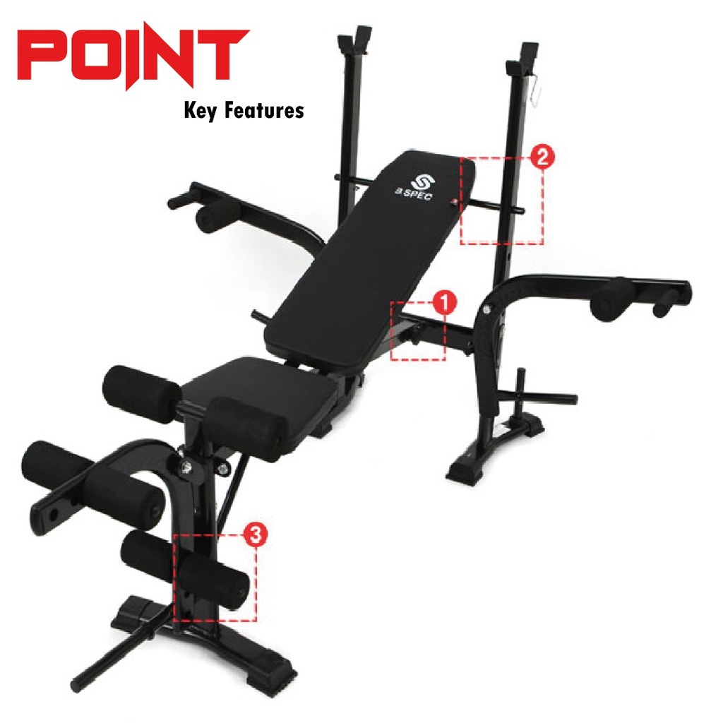 MasonGym™ Gym Bench Multifunction workout bench gym equipment Alat senaman angkat berat Indoor ...