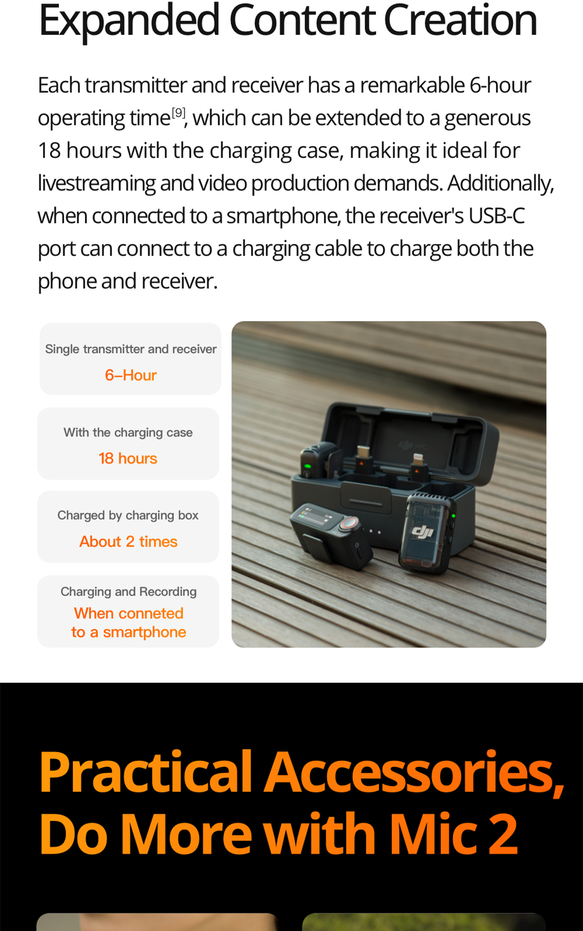 DJI Mic 2 - High-Quality Audio Recording | All-In-One, Ready to Use ...