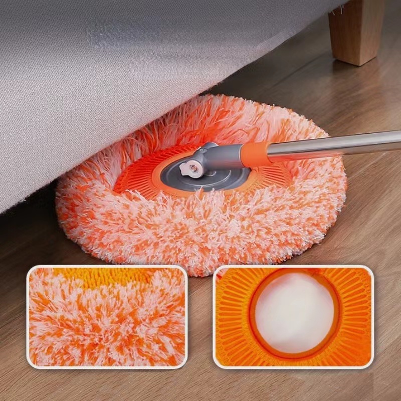 Extendable Microfiber Dust Sunflower Mop Rotating Head Removable Cloth Mop Lantai Mop Bunga ...