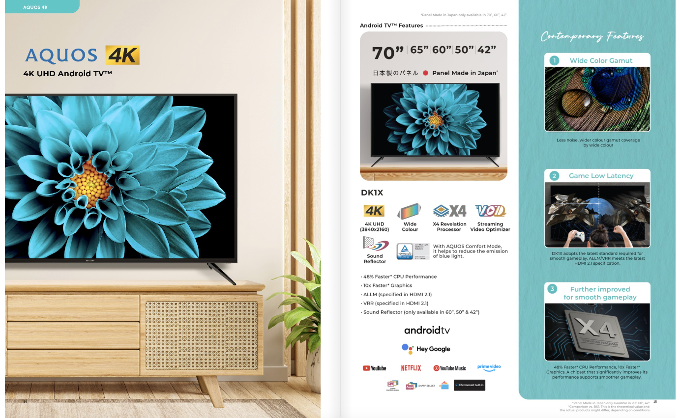 Sharp Android Smart TV HD Television Can Youtube Netflix Anycast (70 ...