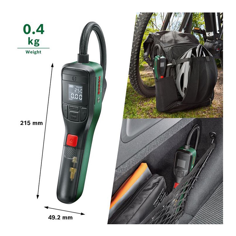 BOSCH EASY PUMP CORDLESS COMPRESSED AIR-PUMP | INFLATOR | MULITIPURPOSE ...