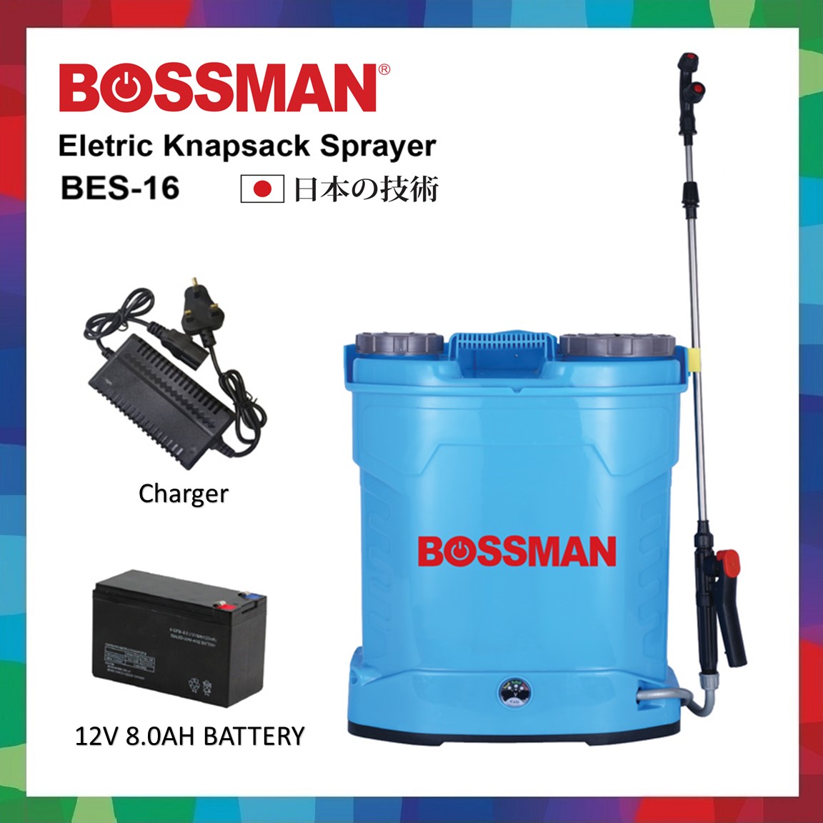 BOSSMAN 16L 20L Pump Electric Knapsack Sprayer BES16 BES20 / Pam Racun ...