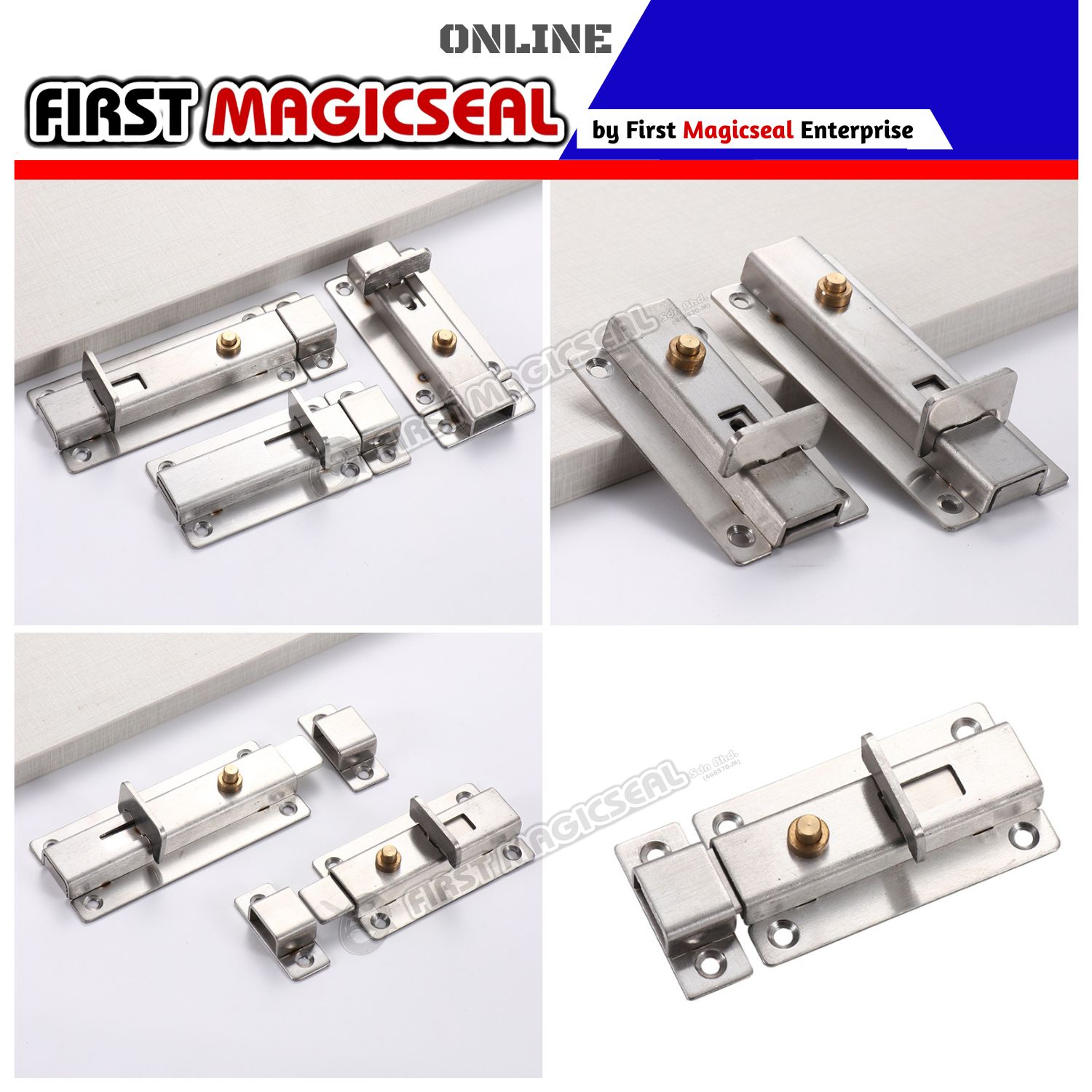1stMagicSeal - Stainless Steel Heavy Duty Door Security Slide Latch ...