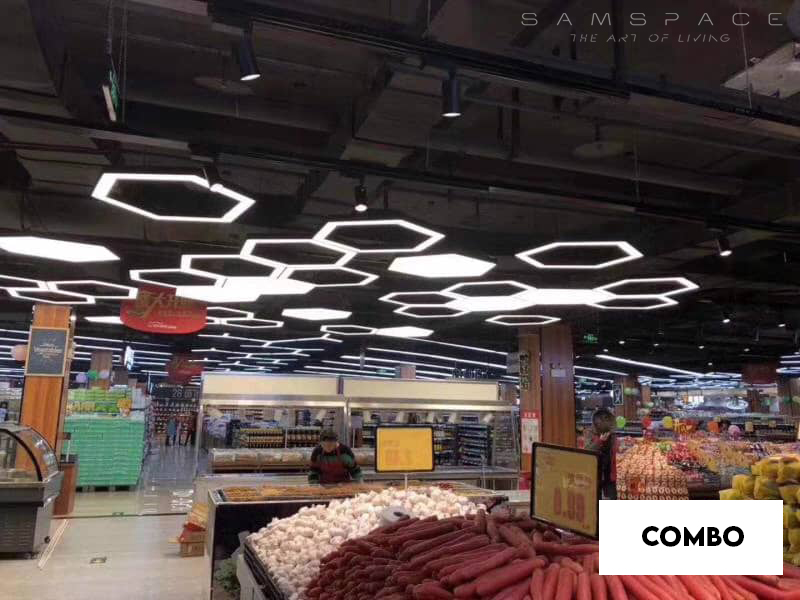 SamSpace Industry Style Y Shape Font Hexagon Lamp | Shopee Malaysia