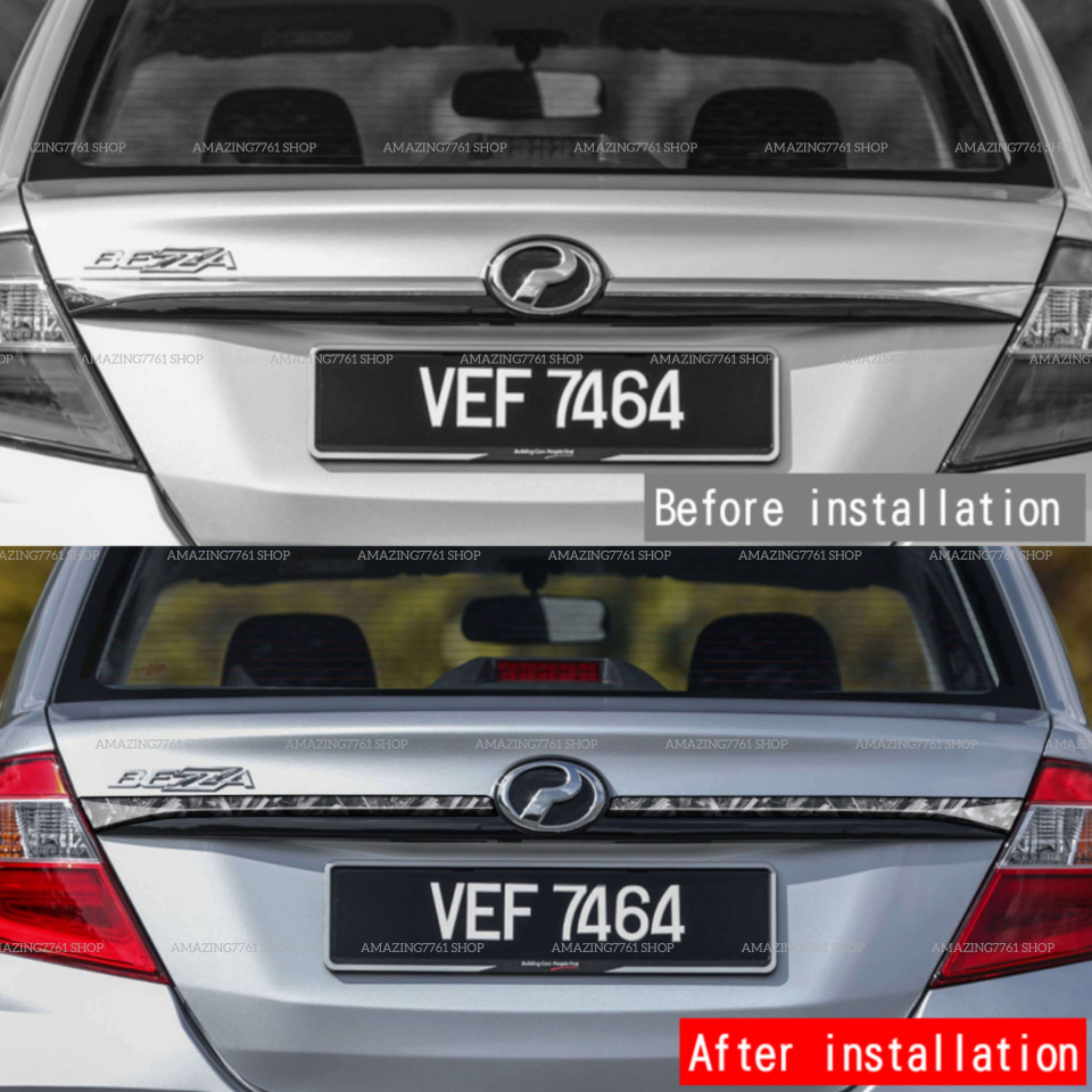 AMAZING PERODUA BEZZA FACELIFT FL 2019-2024 CAR REAR TAIL GATE TRIM ...