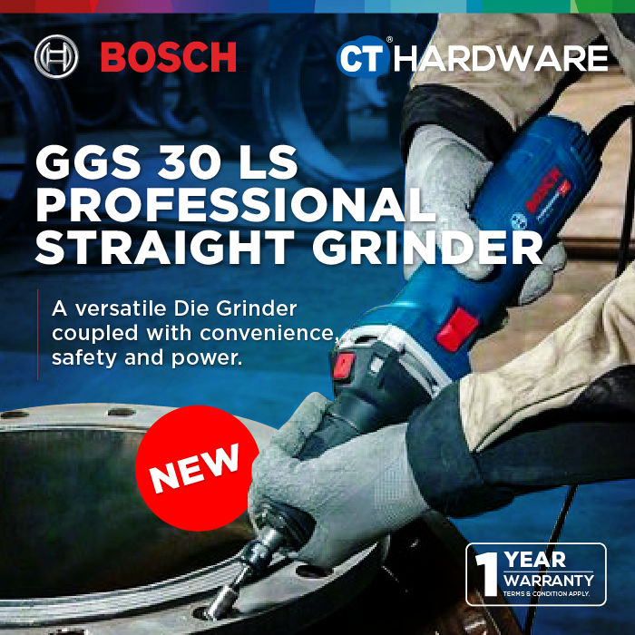 BOSCH GGS 30 LS Straight Grinder 06012B50L0 6MM 750W 7000-33000RPM ...