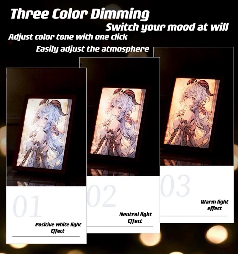 Jujutsu Kaisen Gojo Satoru Light Painting Anime Photo Frame Birthday ...