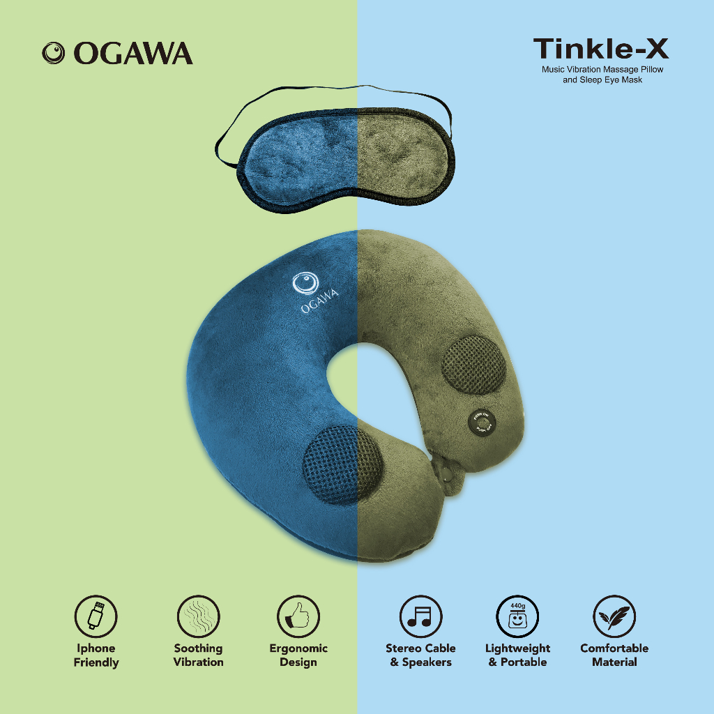 OGAWA Tinkle-X Music Vibration Massage Pillow | Shopee Malaysia