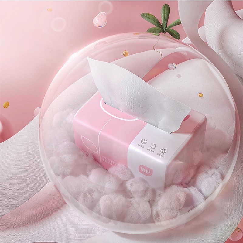 【60/100pulls*4ply/Pack】 Cheerful Colour Facial Tissue 植护原木抽纸四层加厚压花纸巾 ...