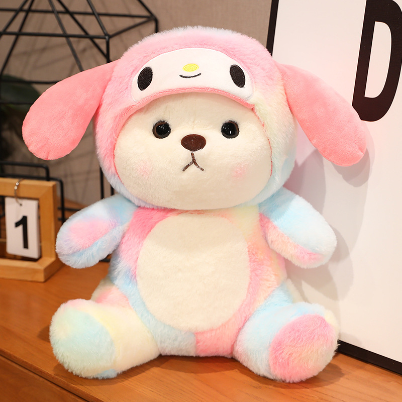Teddy Bear Hoodie 28cm 50cm Stitch Kuromi Lotso Bear Plushie Teddy Bear ...