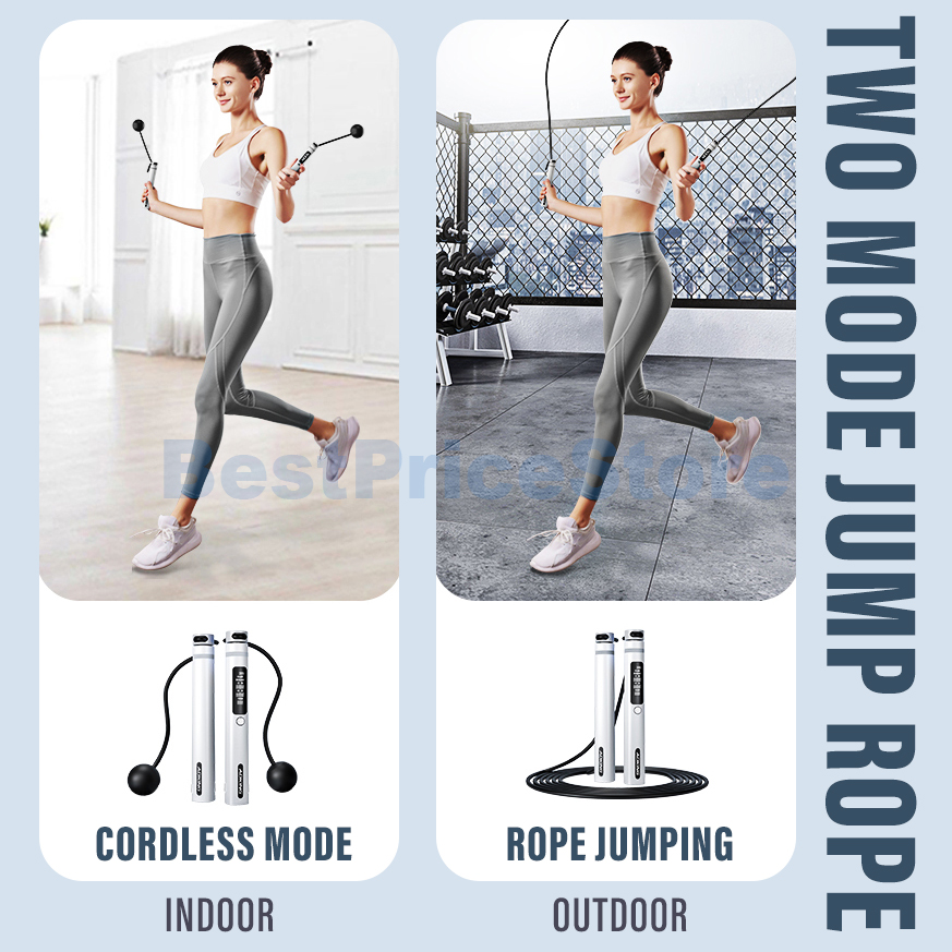 BPS 300g 250g 130g Cordless Skipping Rope Ball Weighted Exercise Jump ...