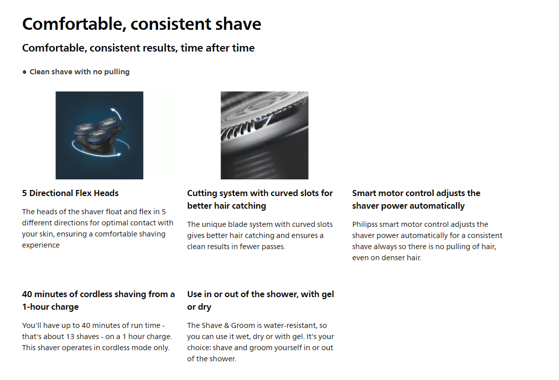 Philips S3608/10 Shaver Comfortable, consistent shave S3608 | Shopee ...