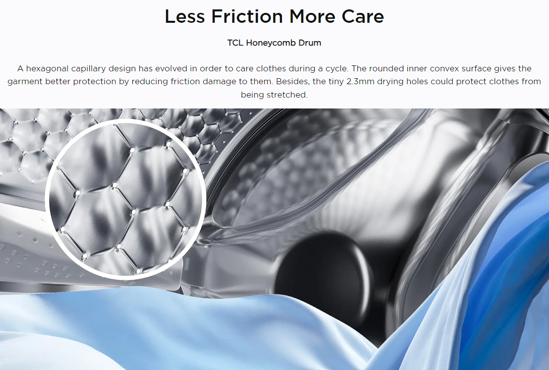 10KG/7KG TCL Front Load Washer Dryer 2 in 1 Mesin Basuh Pengering ...