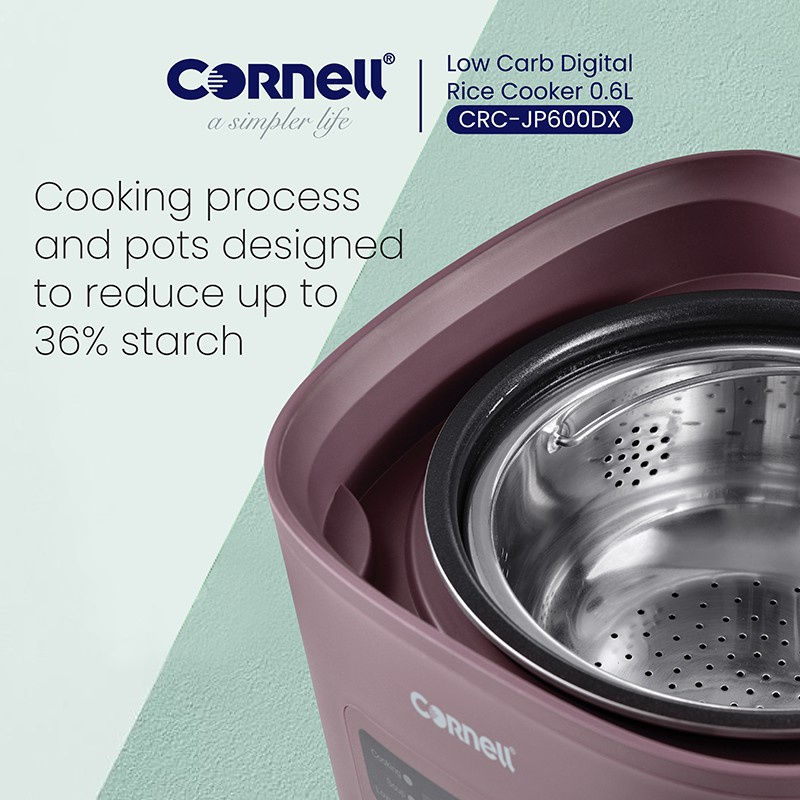 Cornell Digital Low Sugar Rice Cooker 0.6L Baby Porridge Cooker Periuk ...