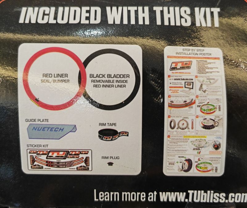 Motocross TUBLISS USA Original Small Red Inner Tube Lock Off-Road Tires ...