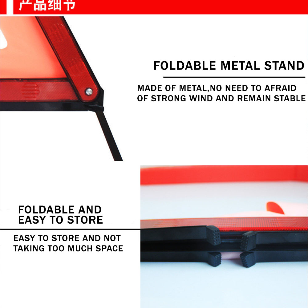 KMH Car Tripod Warning Sign Car Reflective Tripod Parking Safety ...