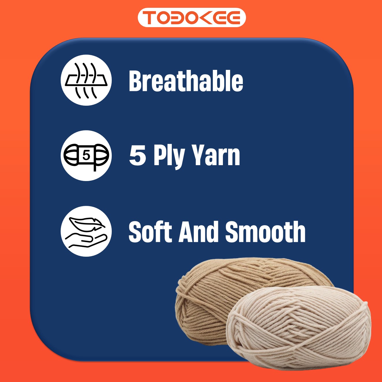 5 Ply Knit Yarn Smooth Yarn Soft Yarn Crochet Yarn Milk Cotton Yarn ...
