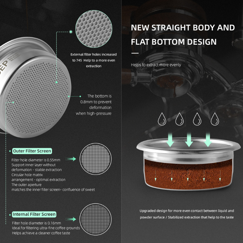 MHW-3Bomber BEP precise filter basket 15-18-20g Stainless Steel ...