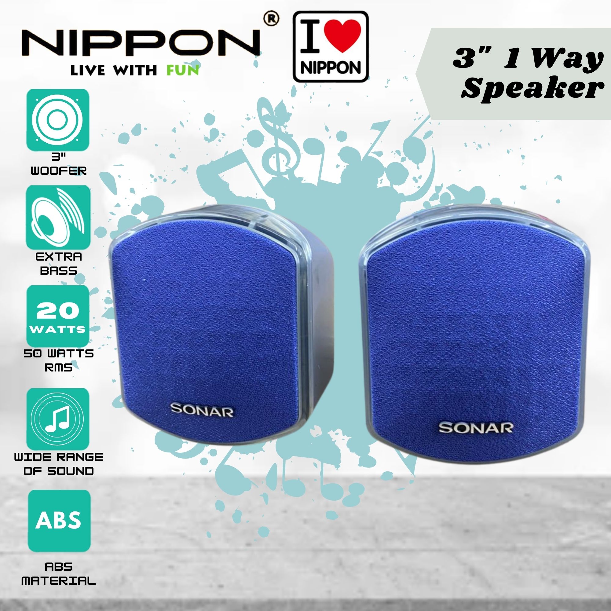 SONAR SATELLITE 3" Passive Speakers Bookshelf Speakers Pair | Home ...