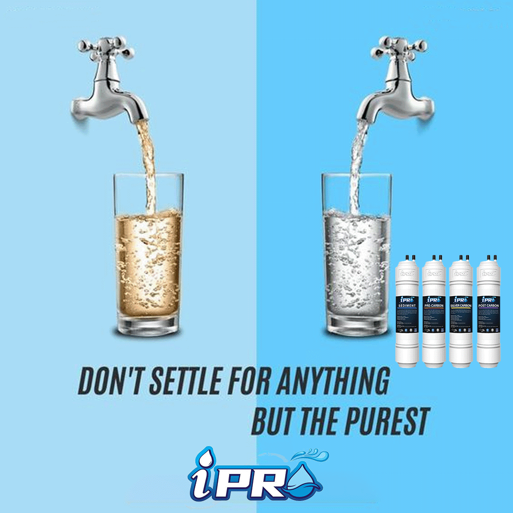 IPRO Water Filter Cartridge Replacement Filter Bundle Set - 4 Stages ...