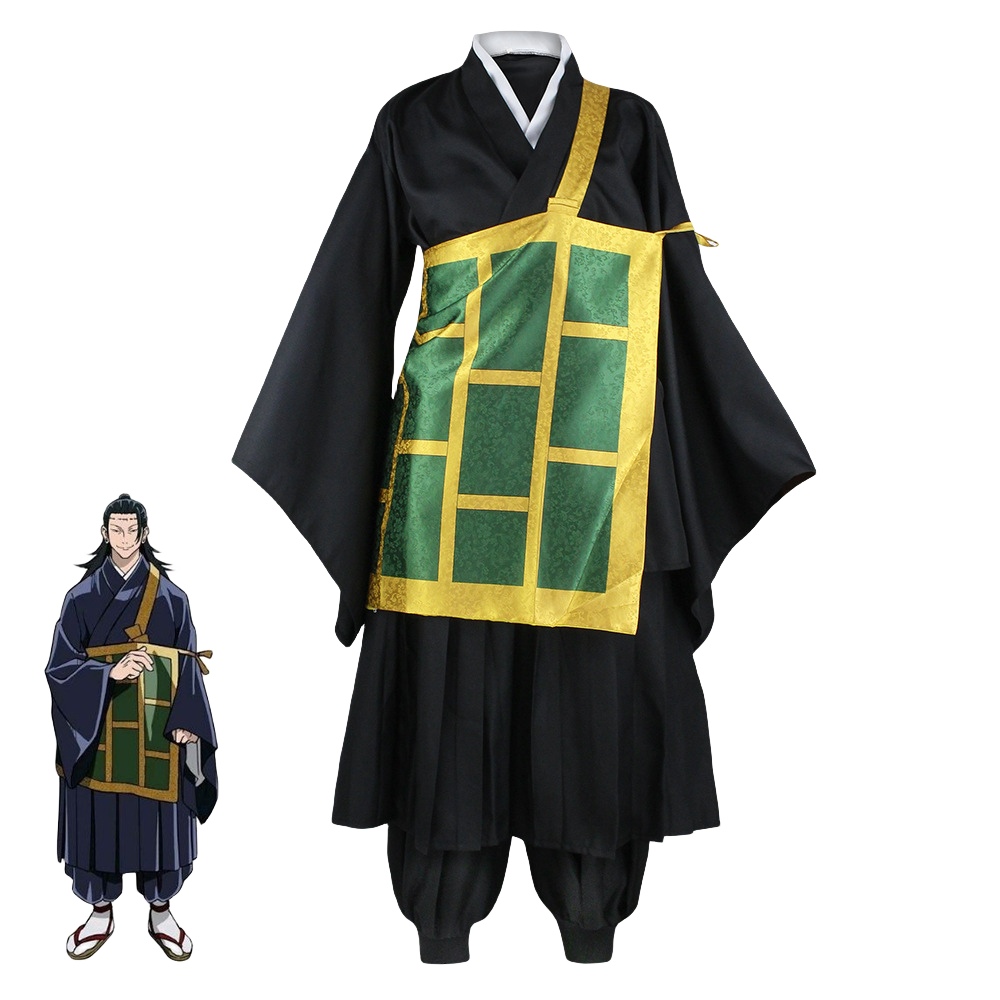 Anime Jujutsu Kaisen Geto Suguru Cosplay Costume Kimono Black Japanese ...