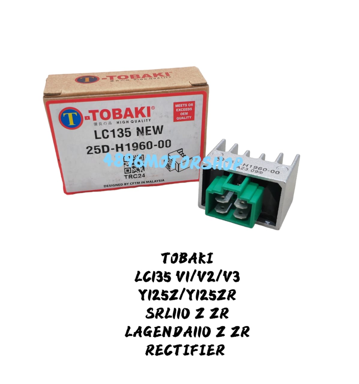 100% ORIGINAL TOBAKI YAMAHA LC135 V1 V2 V3 V4 V5 V6 V7 RECTIFIER ...