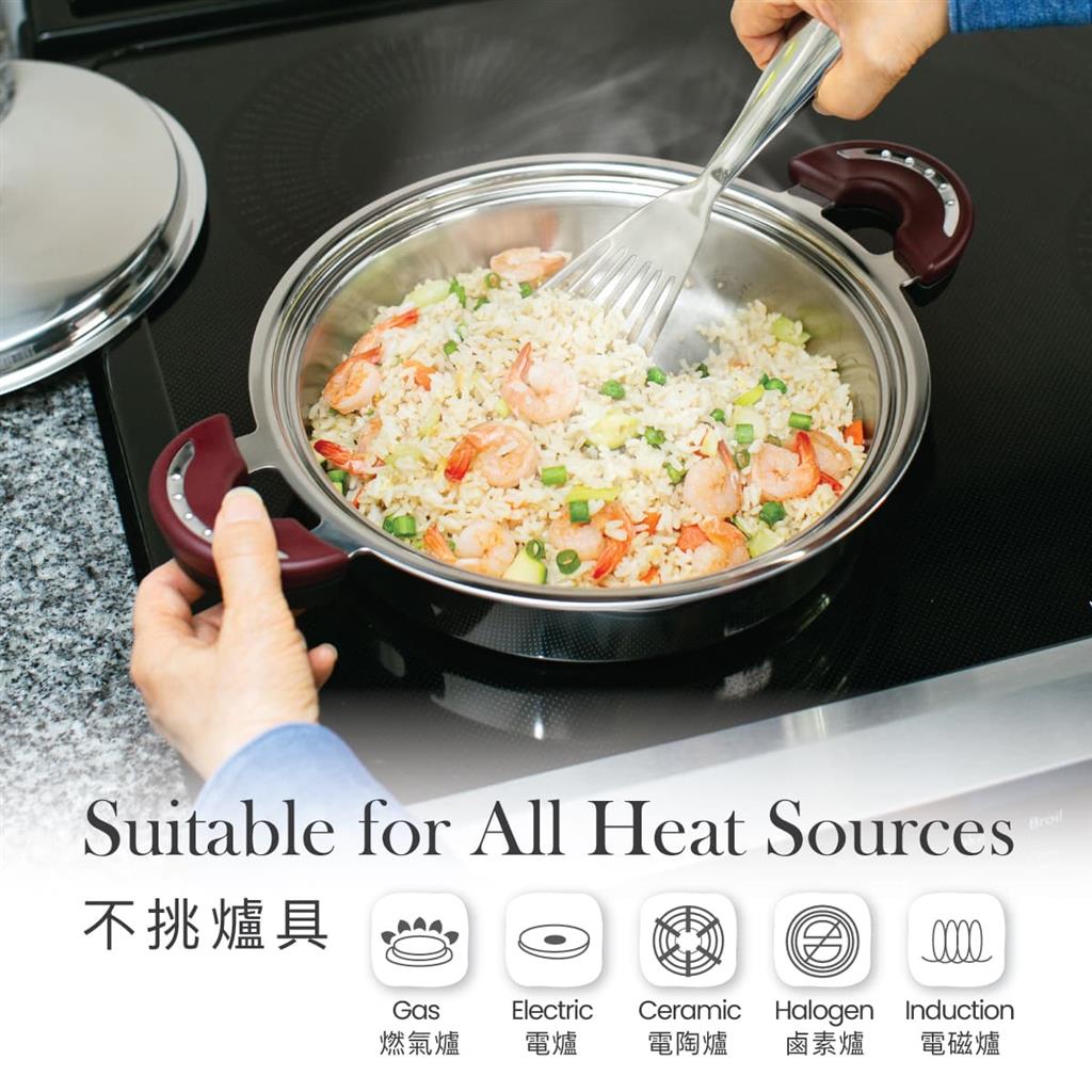 BUFFALO Function Series Saute Pan 24CM / 2.70L, First Grade Stainless ...